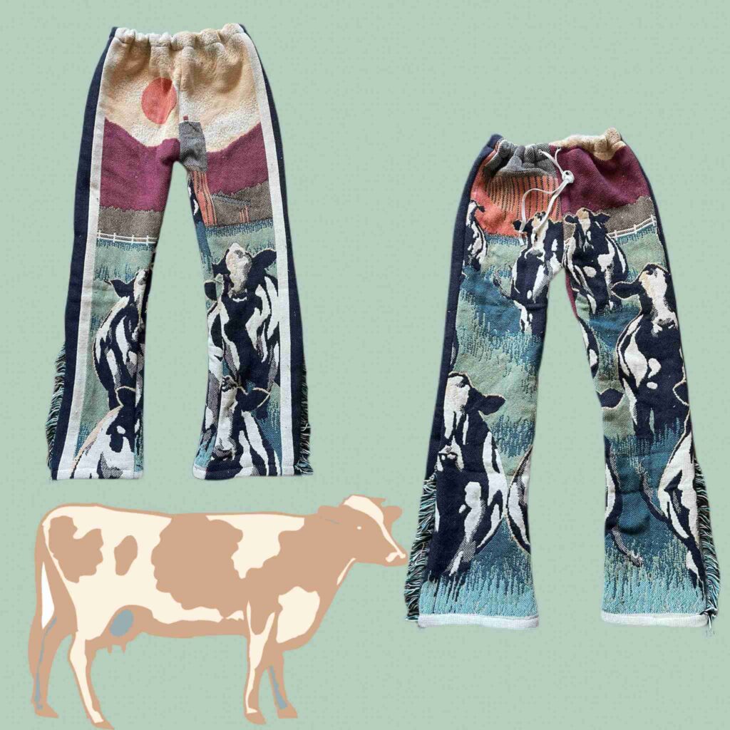Reworked star arch printed pants | RE.STATEMENT | The Upcycled Fashion ...