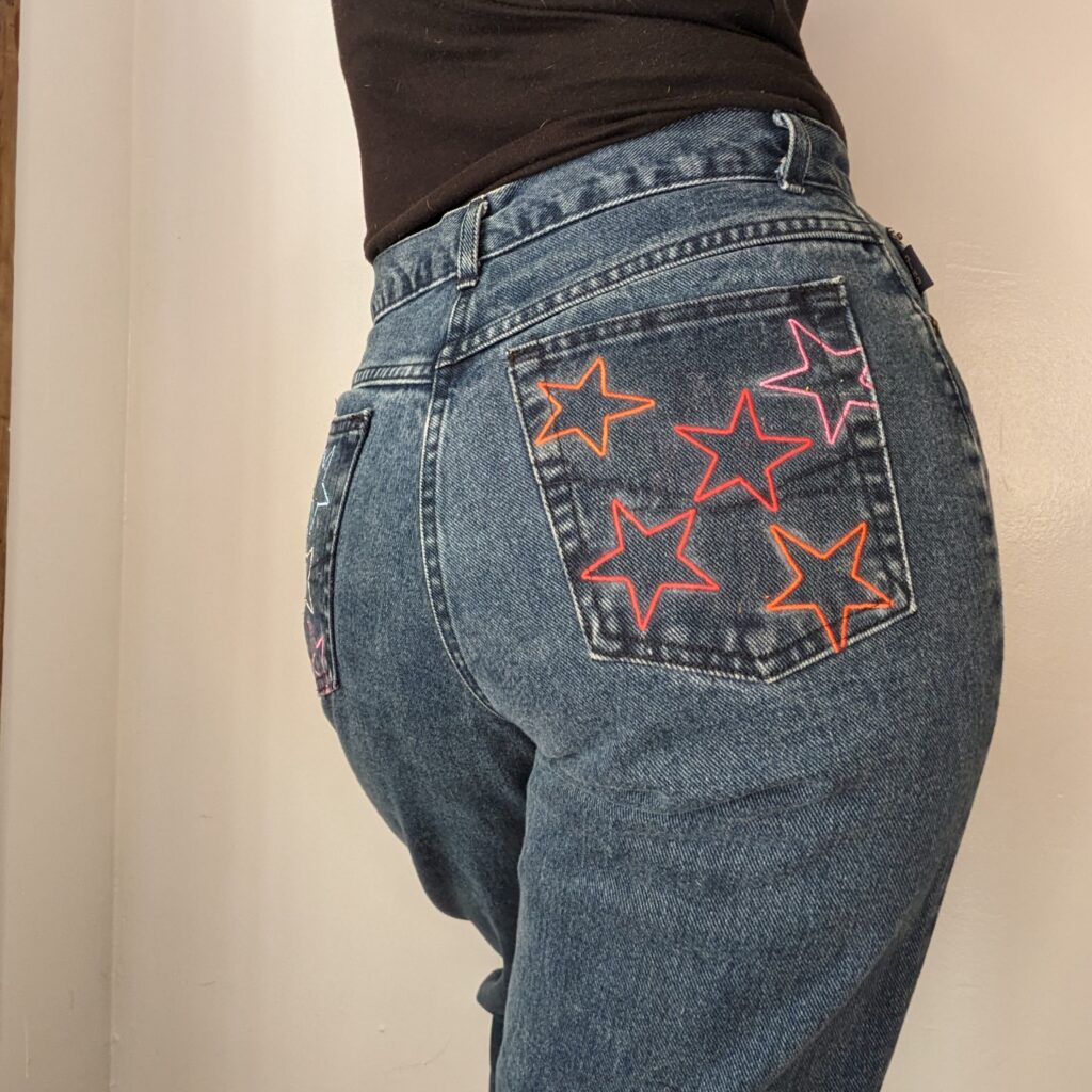 Rainbow Star Jeans | RE.STATEMENT | The Upcycled Fashion Marketplace